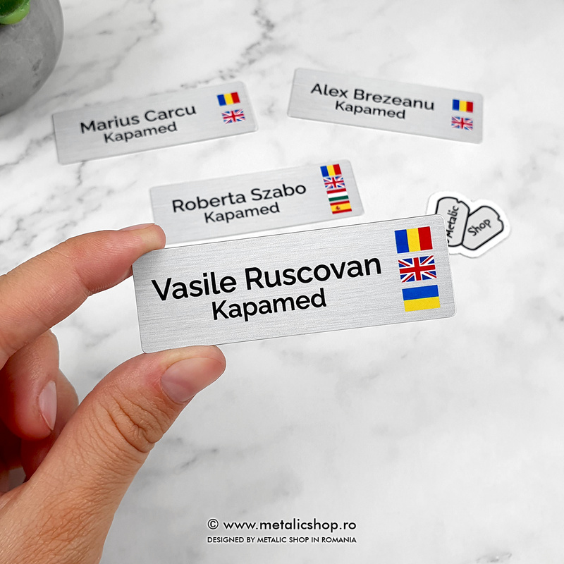 Ecuson metalic personalizat color | Metalic Shop